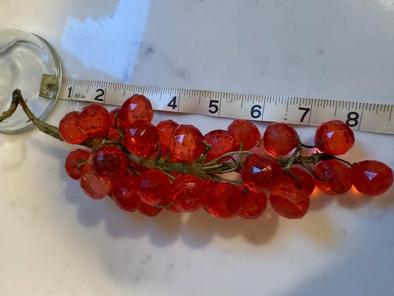 Mid Century Vintage 60s 70s Raspberry Red Pink Purple Acrylic Lucite ...