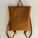 Brown Leather Backpack, Brown Zipper Backpack, Medium Brown Leather ...