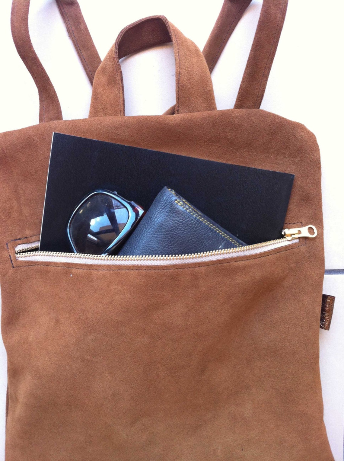 Brown Suede Backpack, Brown Bag, Suede Backpack, Women Bag,brown ...