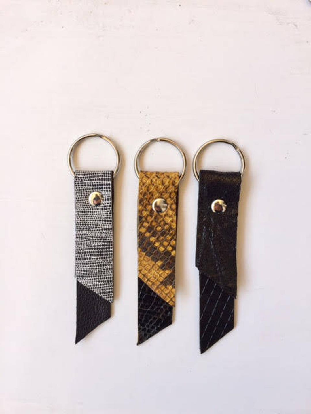 Yellow Leather Keyholder,leather Keychain,leather Lanyard,yellow ...