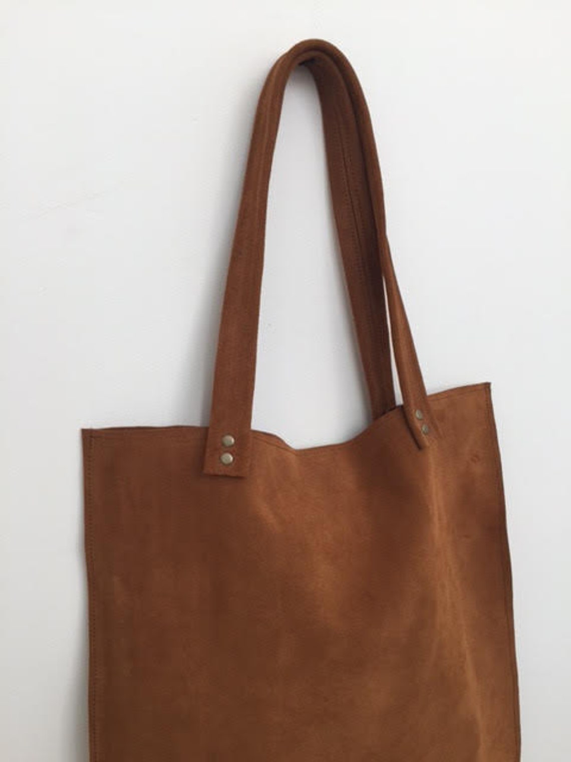 Brown Suede Tote Bag,brown Leather Bag,brown Handbag,suede Bag,brown ...