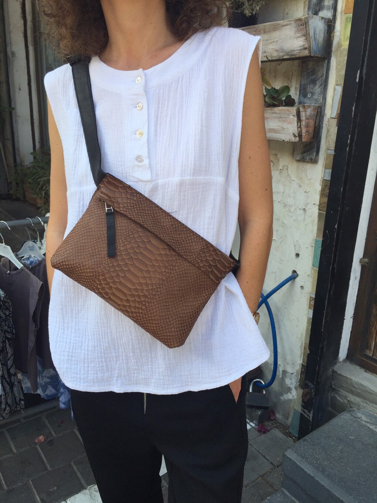 Minimalist Brown Funny Pack,pouch Bag, Brown Pouch Bag, Crossbody ...