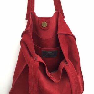 Red Suede Bag,burgundy Leather Bag,red Leather Bag,red Suede Tote Bag ...