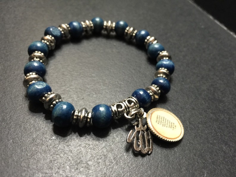 Denim /silver Nade Ali & Allah Charm Bracelet - Etsy
