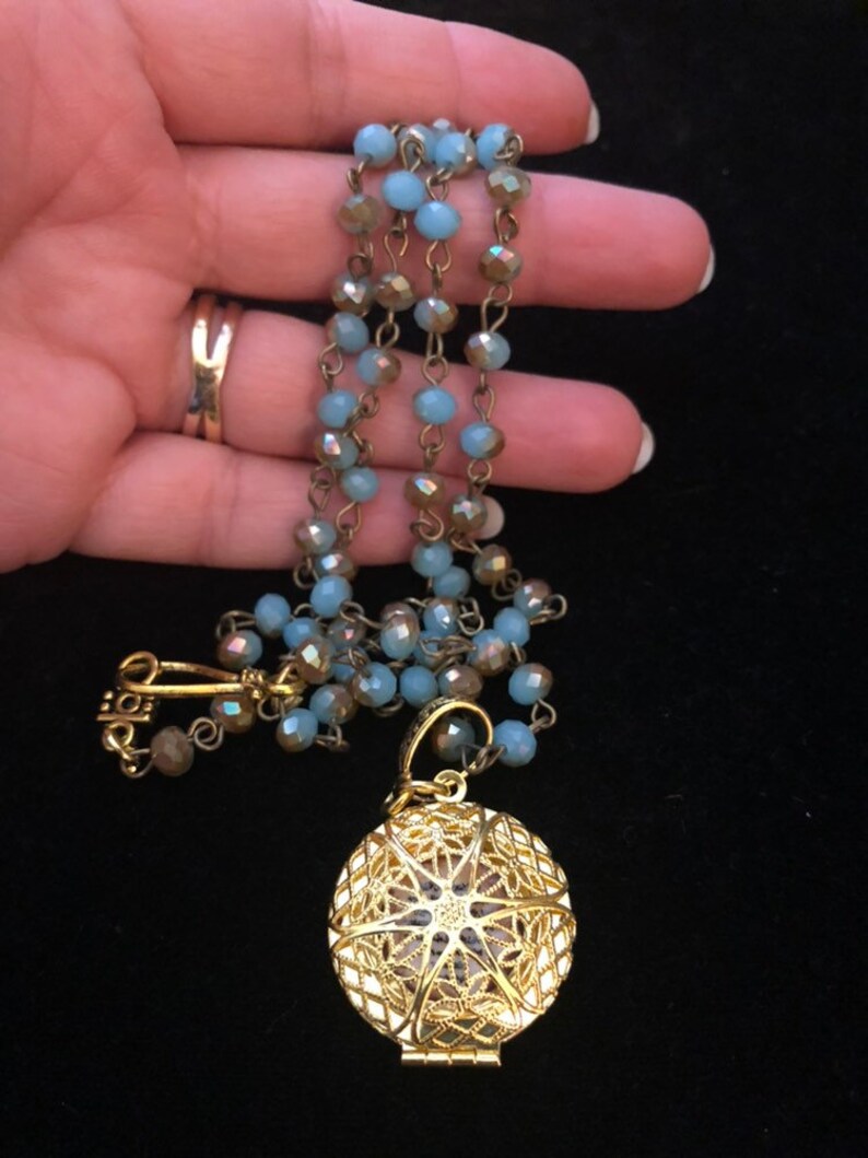 Nade Ali/ Ayatul Kursi Gold Filigree Locket/ Crystal Necklace | Etsy