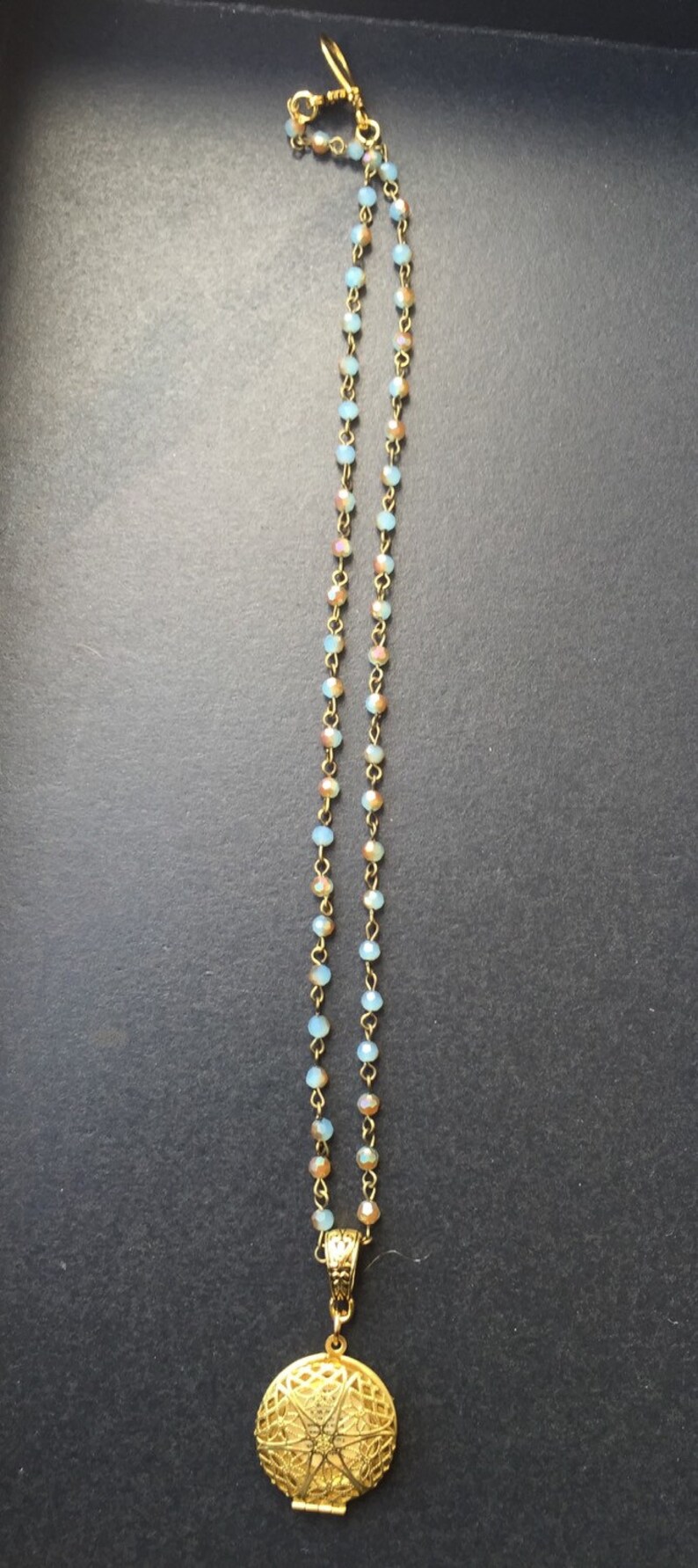 Nade Ali/ Ayatul Kursi Gold Filigree Locket/ Crystal Necklace | Etsy
