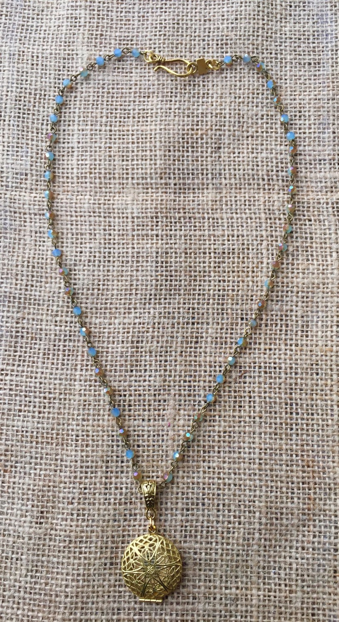 Nade Ali/ Ayatul Kursi Gold Filigree Locket/ Crystal Necklace | Etsy