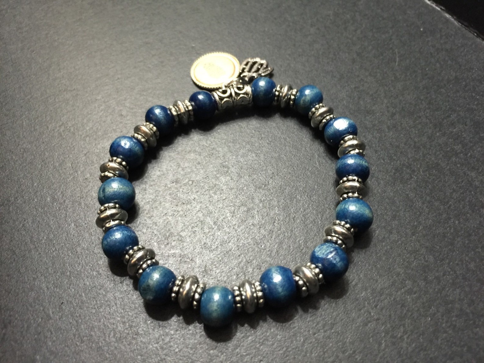 Denim /silver Nade Ali & Allah Charm Bracelet - Etsy