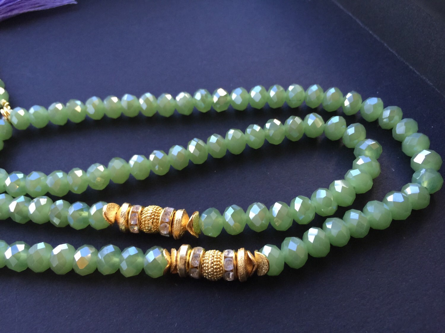99 Para Tasbih Made With These Exquisite Green Crystals and a - Etsy