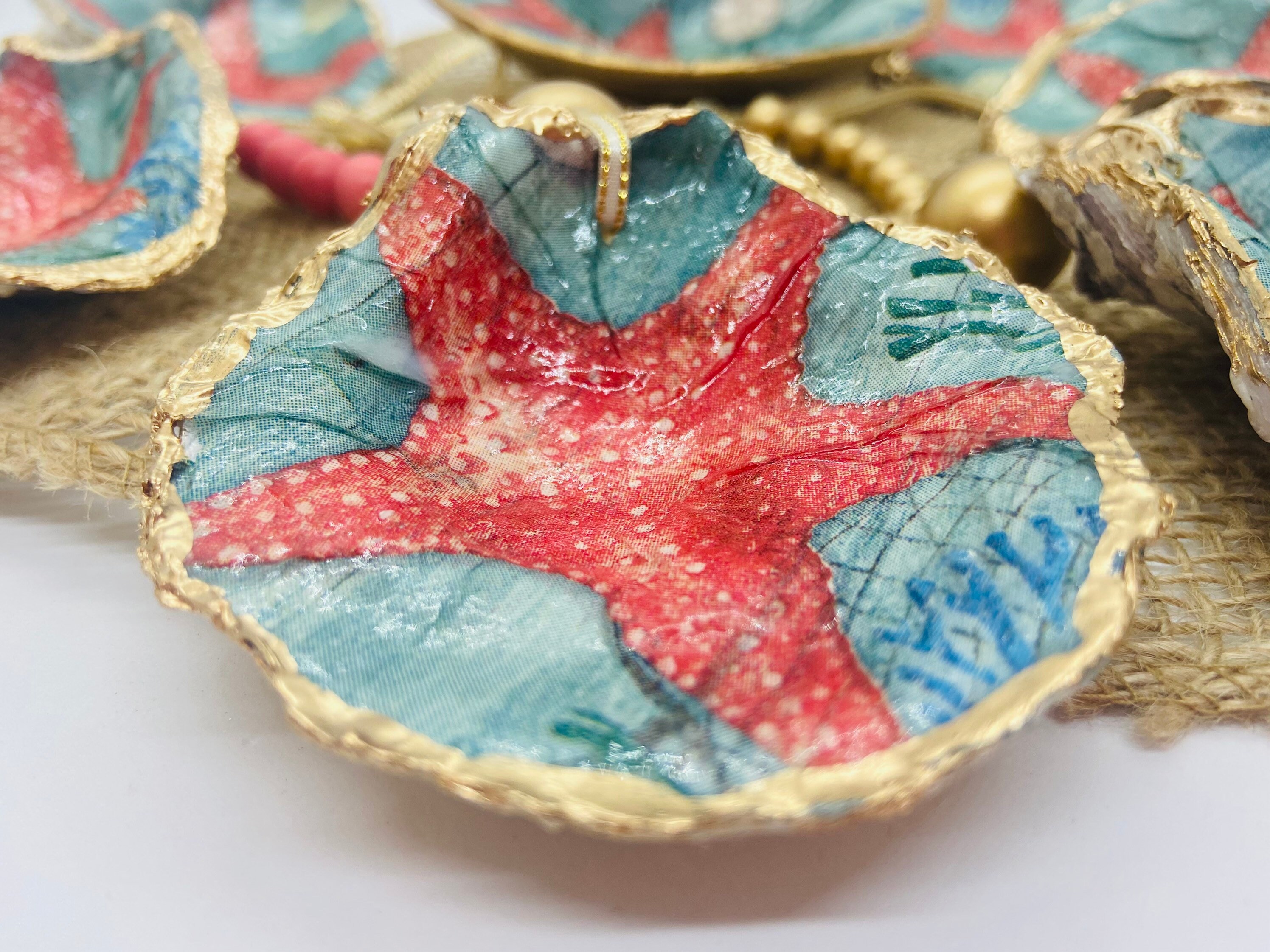 Starfish Shell Trinket Dish or Coastal Decor - Etsy