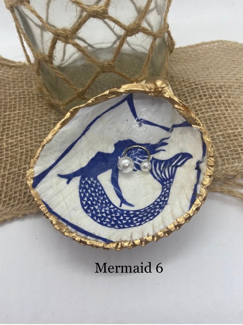 Mermaid Shell Trinket Dish or Coastal Decor | Etsy