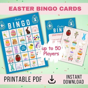 Printable Easter Bingo Game Easy No Read Classroom Party Activity ...