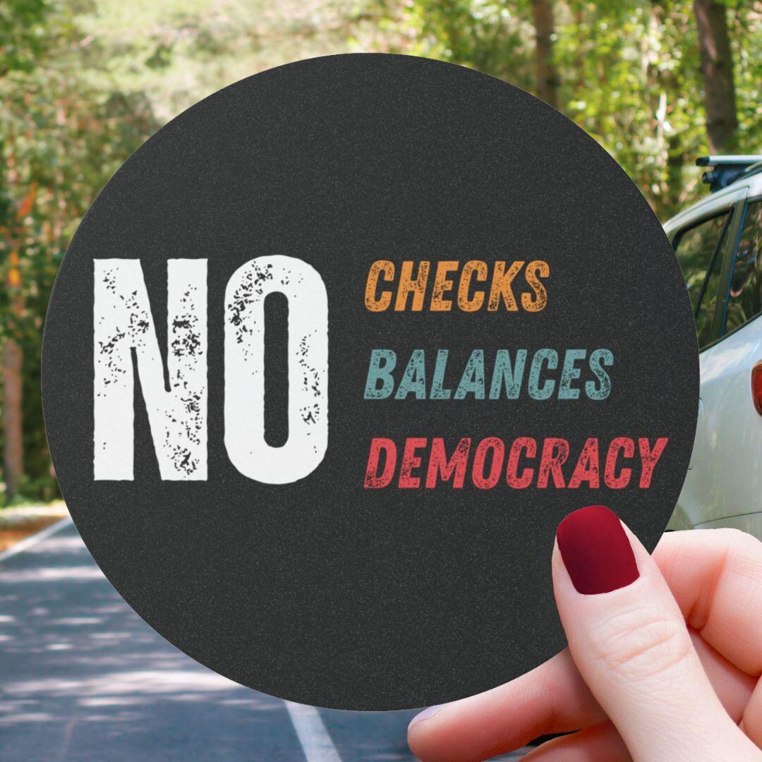 Protect Democracy Car Magnet Due Process Bumper Sticker for Laptop ...