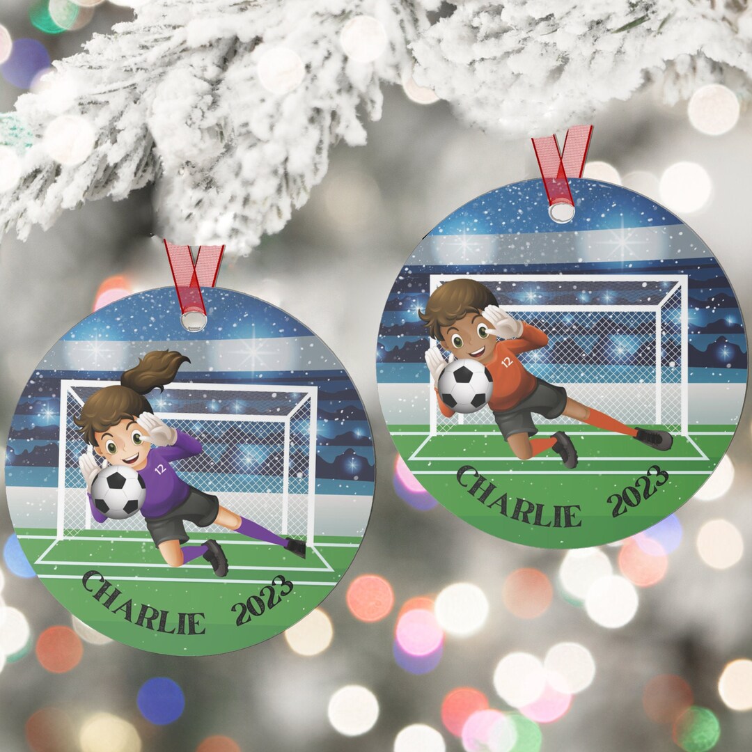 Personalized Christmas Ornament Soccer Goalkeeper Ornament With Name ...