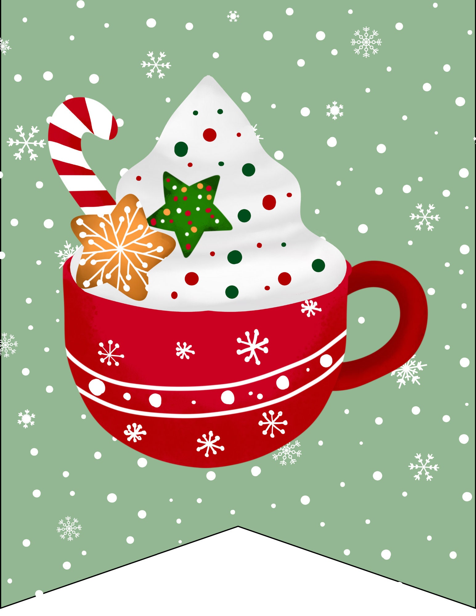 Printable Christmas Banner, Merry Christmas Party Decorations for the ...