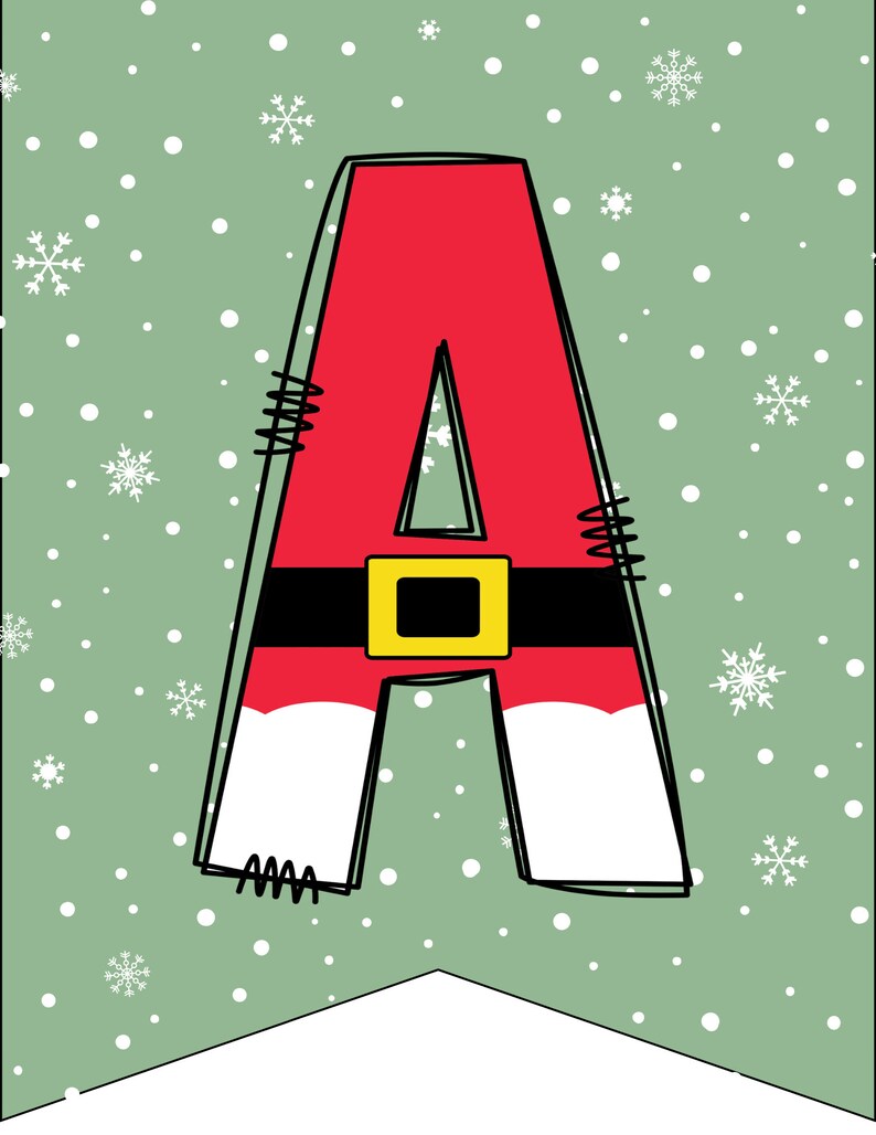 Printable Christmas Banner, Merry Christmas Party Decorations for the ...