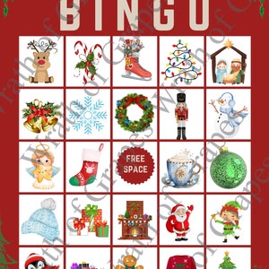 Printable Christmas Bingo Game, Easy Classroom Party Activity - Etsy ...