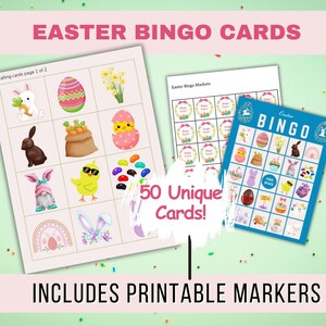Printable Easter Bingo Game Easy No Read Classroom Party Activity ...