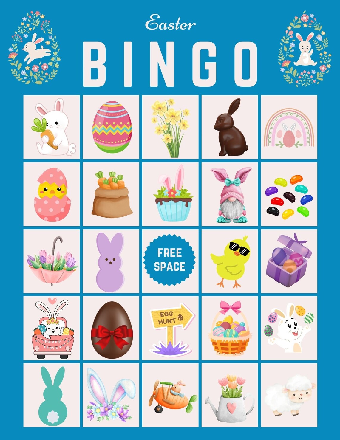 Printable Easter Bingo Game Easy No Read Classroom Party Activity ...