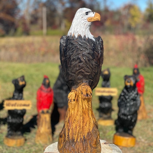 Eagle Wood Carving - Etsy