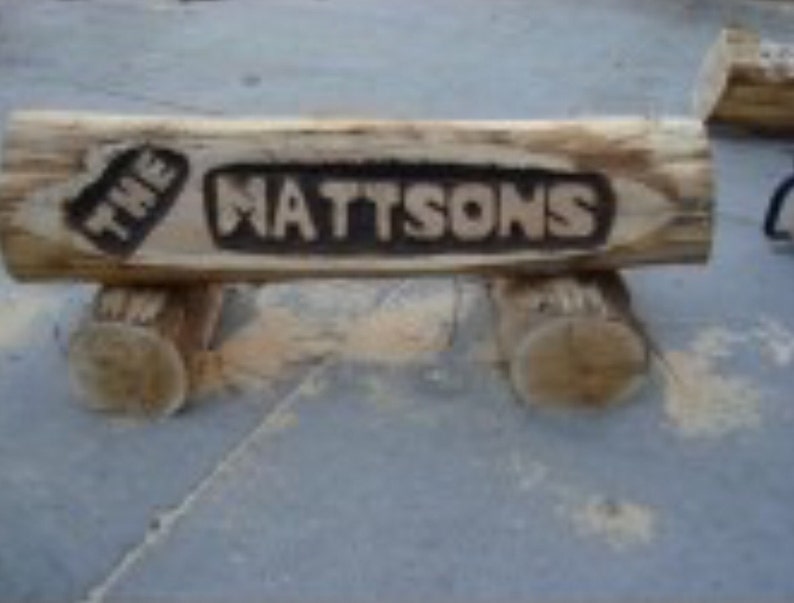 Log Name Sign wood Art Wooden Sculpture Wood Carving | Etsy