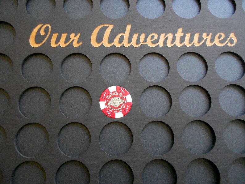 Custom Poker Chip Frame Display Insert Personalized 11x16 chip | Etsy