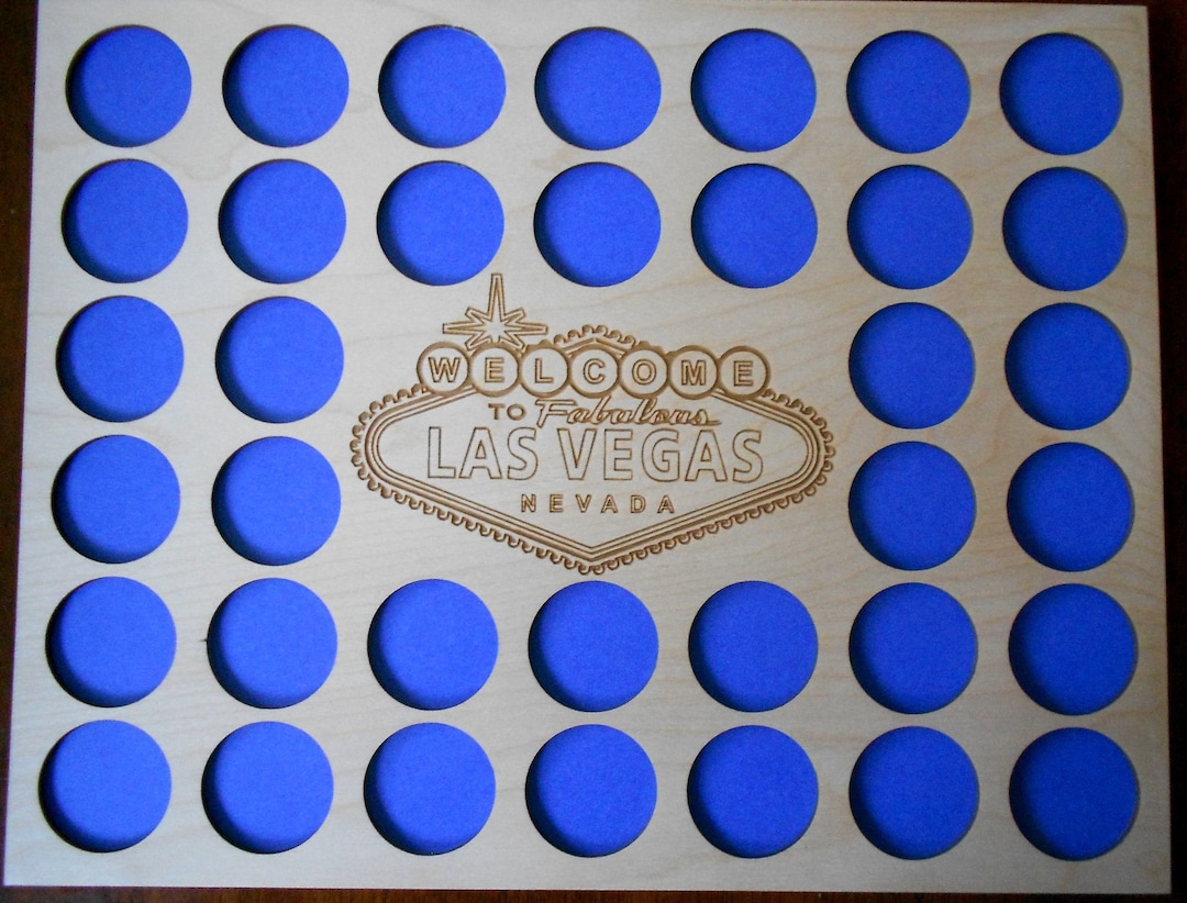 Vegas Casino Chip Display Frame Insert Poker Player Gift Laser-engraved ...