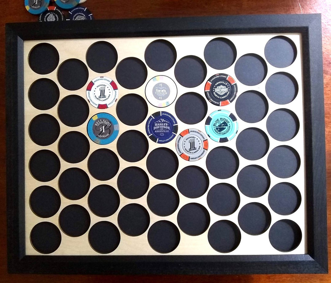 Custom Poker Chip Display Frame, Laser-engraved 50-chip Holder - Etsy