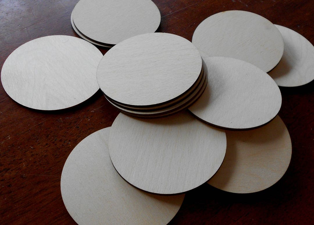 Laser Cut Birch Wood Discs: 1.5 or 4 Inch DIY Craft Rounds - Etsy