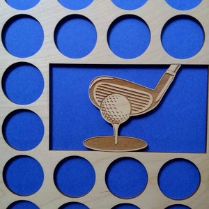 Custom Golf Ball Marker Display Frame Fits 36 Golf Ball Markers Golfer ...