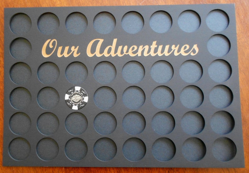 Custom Poker Chip Frame Display Insert Personalized 11x16 chip | Etsy