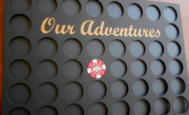 Custom Poker Chip Frame Display Insert Personalized 11x16 chip | Etsy