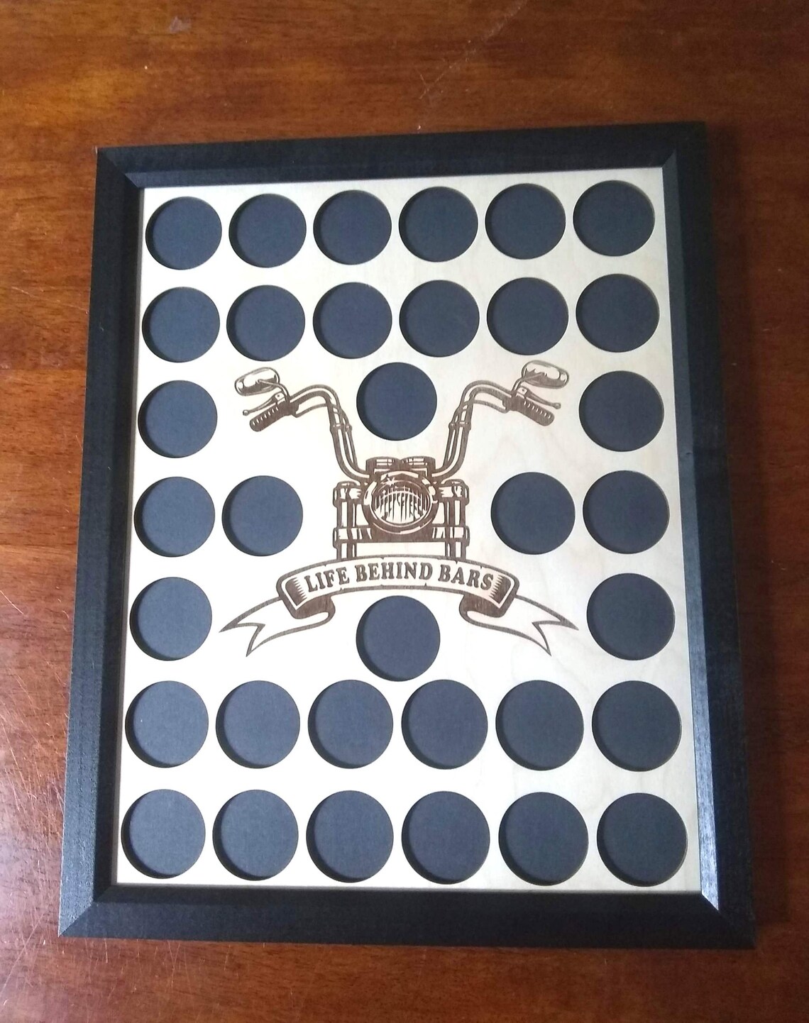 Custom Poker Chip Frame Display With Life Behind Bars Vertical - Etsy