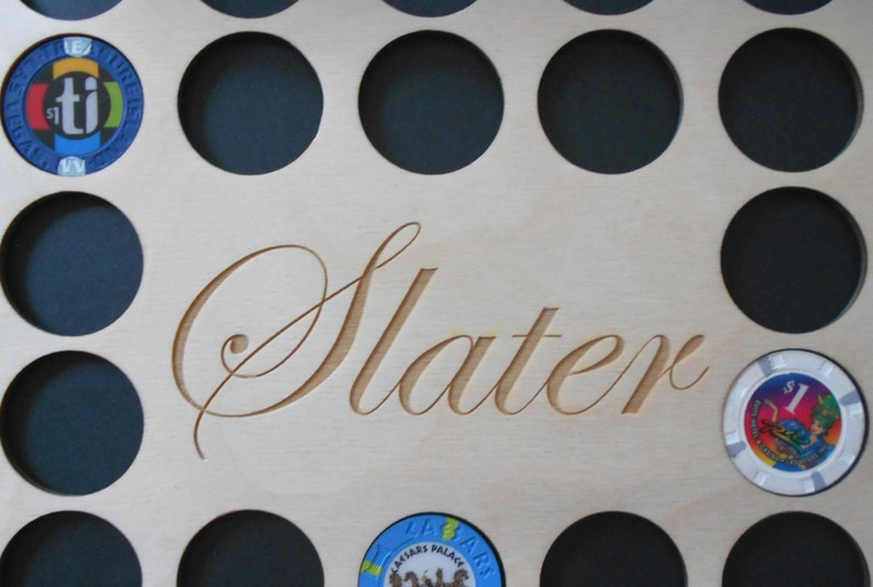Personalized Engraved Poker Chip Frame Display Insert Fits 36 | Etsy
