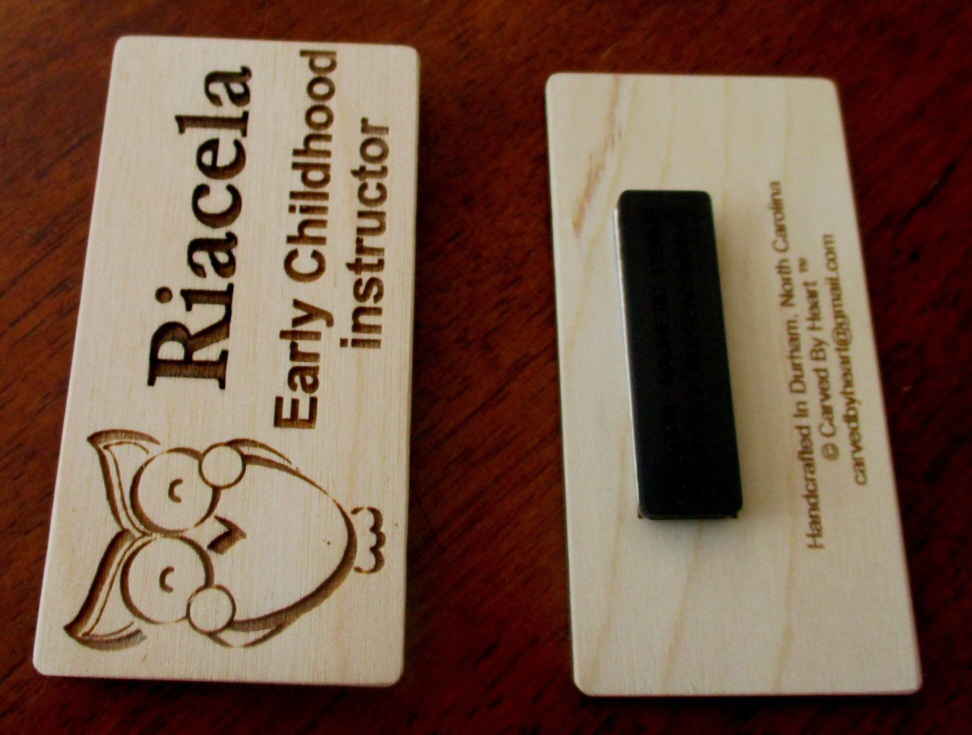 Magnetic Name Badges Laser-engraved Personalized Custom Name | Etsy