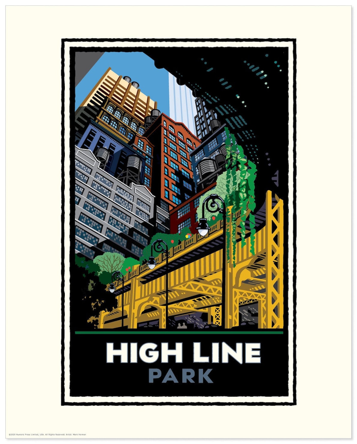 Landmark NY High Line Art Print - Etsy