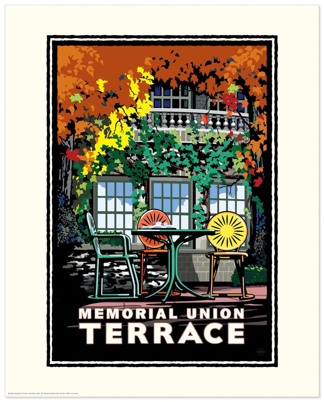 Landmark WI | Uw-madison Memorial Union Terrace Art Print - Etsy