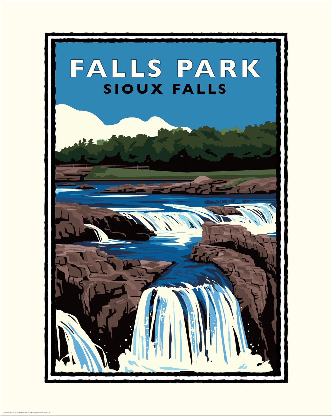 Landmark SD | Falls Park Sioux Falls Art Print - Etsy