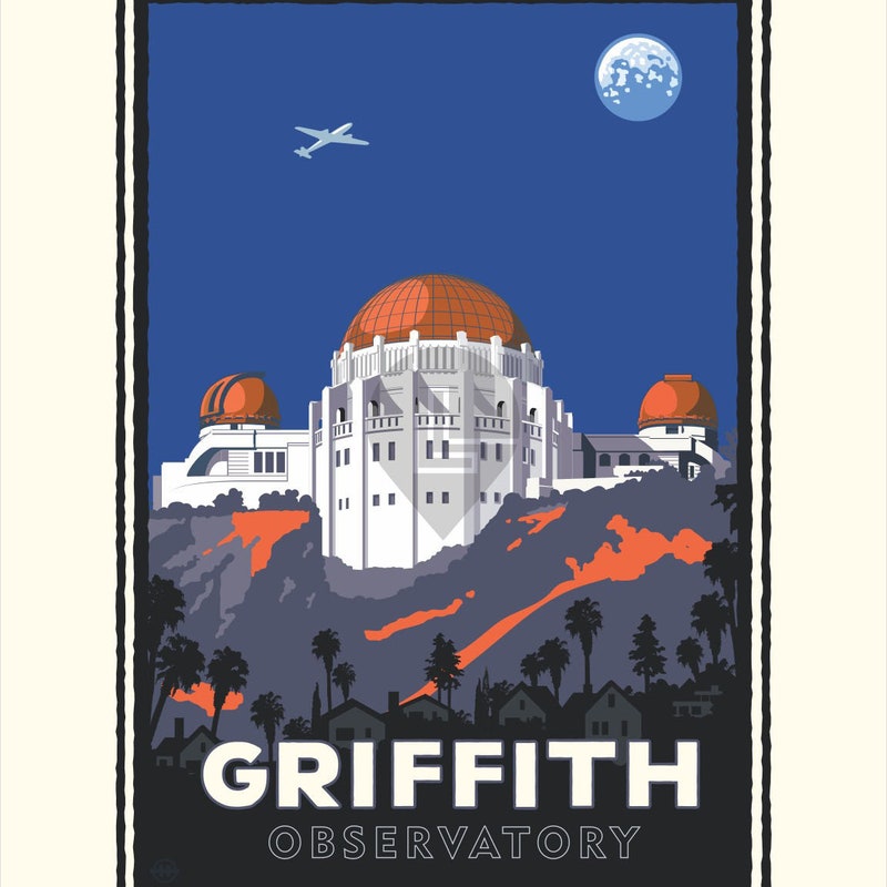 Griffith Observatory Poster - Etsy