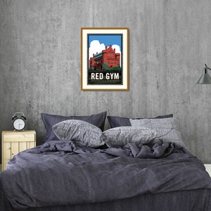 Landmark WI | University of Wisconsin at Madison Red Gym Art Print - Etsy