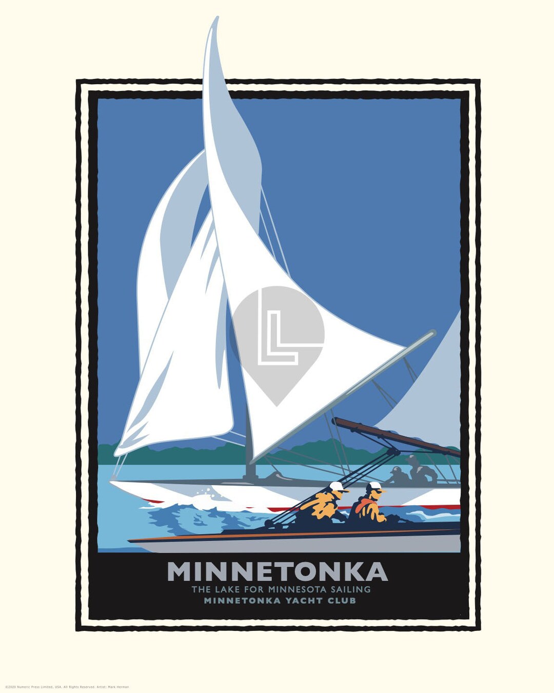 Landmark MN | Lake Minnetonka Sail Art Print - Etsy