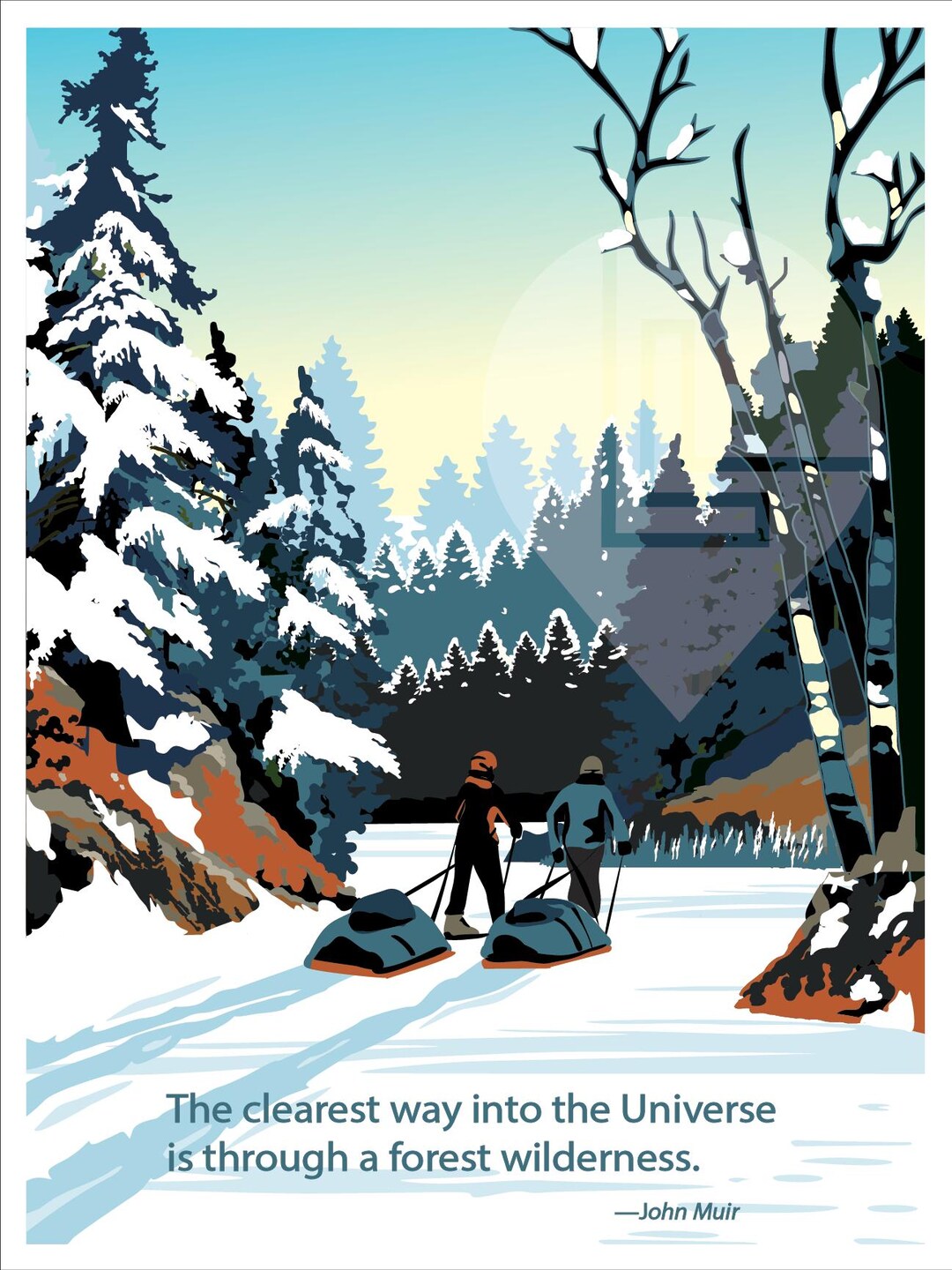 Custom Winter Walk in the Woods Art Print Inspirational Quote Framed ...
