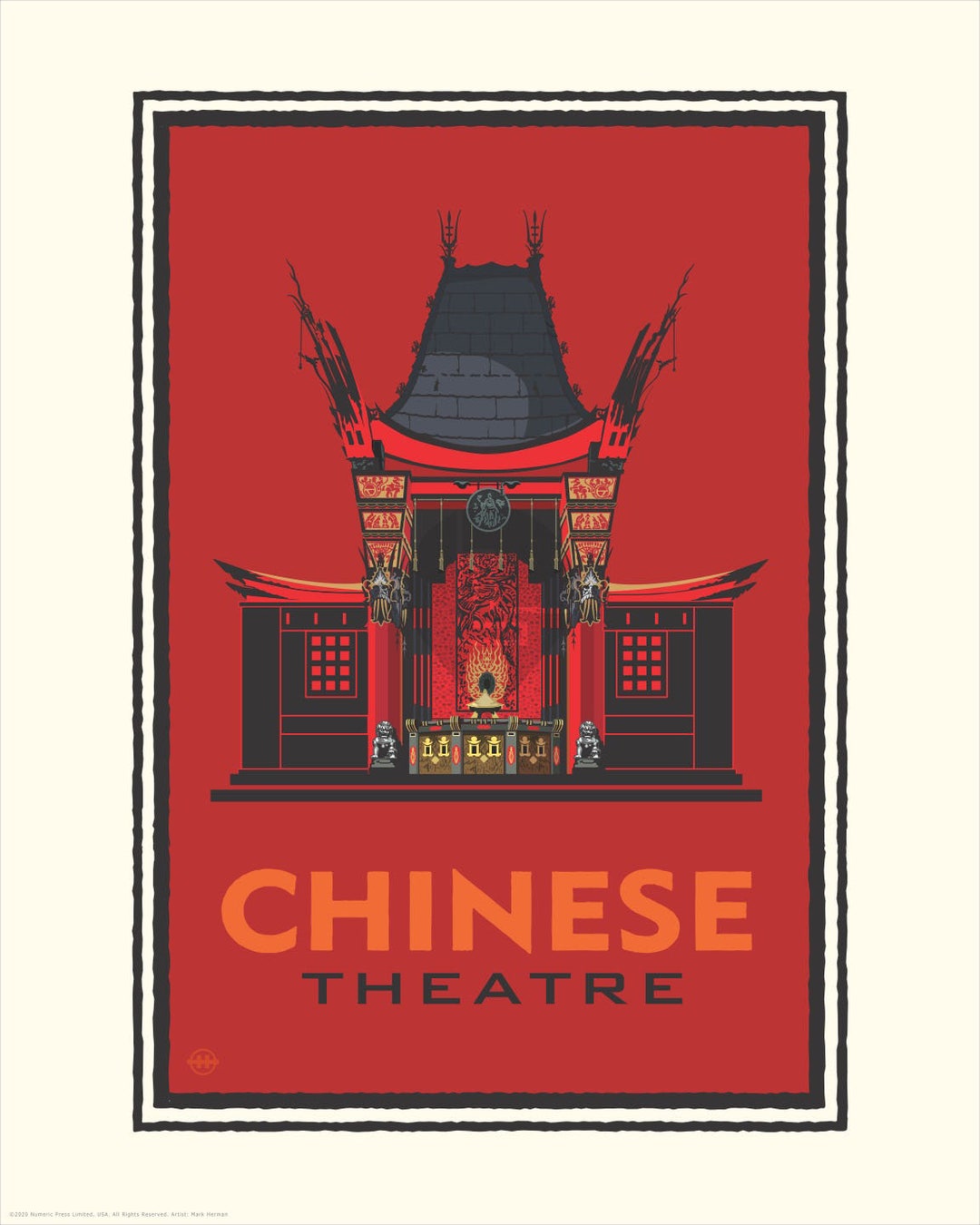 Landmark CA | Chinese Theater Red - Etsy