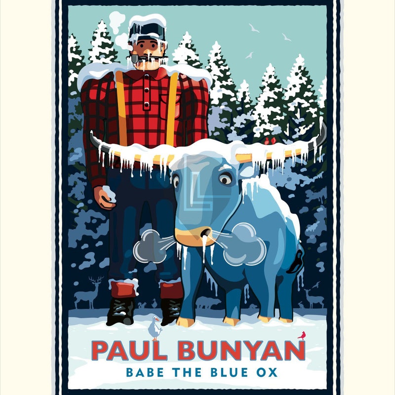 Paul Bunyan Digital Print - Etsy