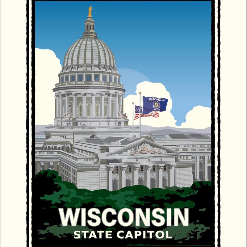Wisconsin Capitol - Etsy