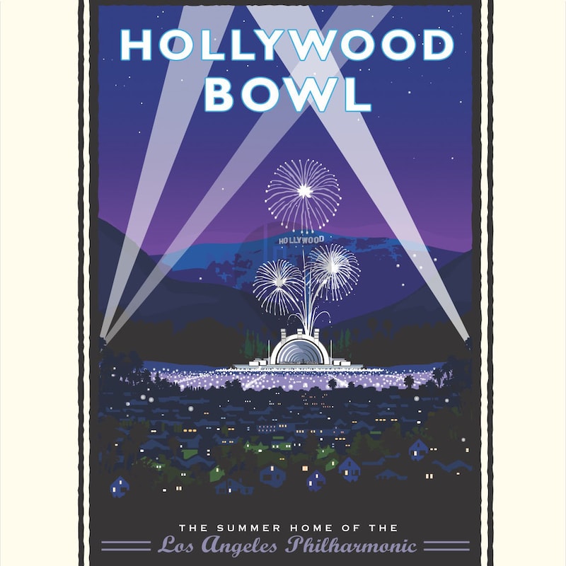 Hollywood Bowl Poster - Etsy