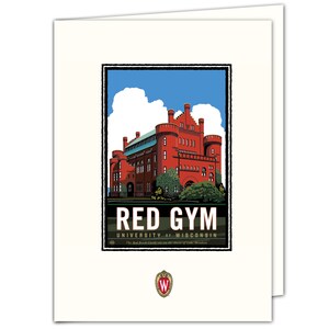 Landmark WI | University of Wisconsin at Madison Red Gym Art Print - Etsy