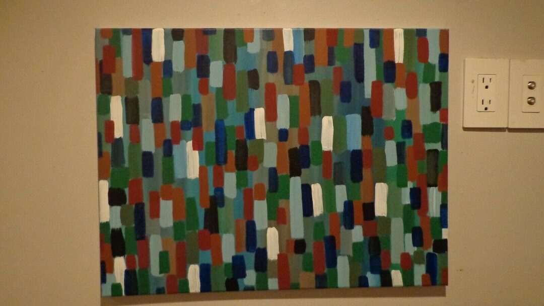 Standing Out in THE CROWD Wall Art Abstract Acrylic Painting Multi ...