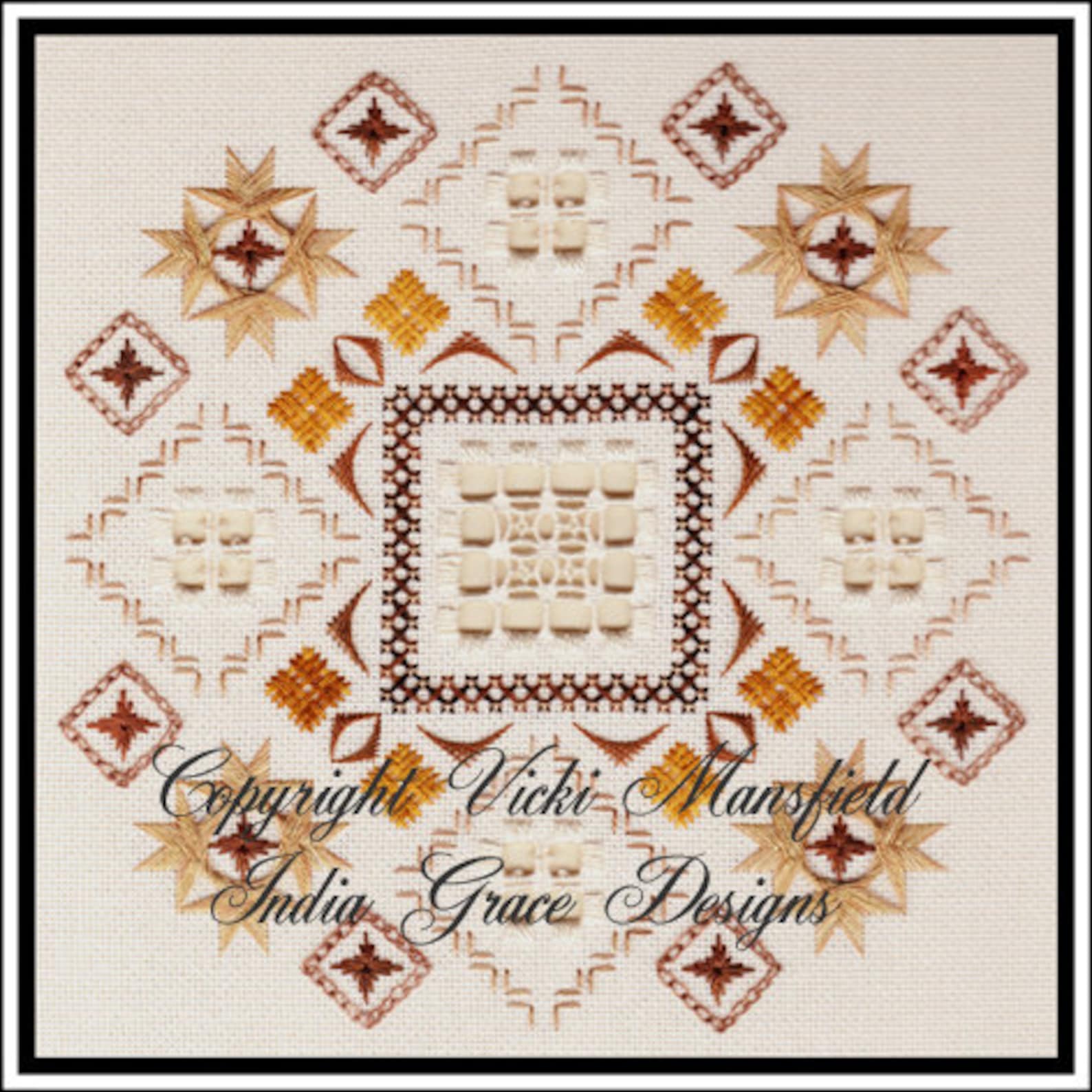 Sarah - Hardanger and Speciality Stitch Embroidery Chart - Etsy