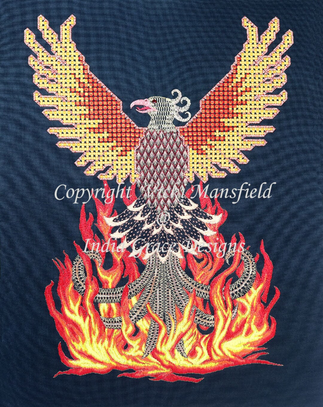 Phoenix - Hardanger and Speciality Stitch Embroidery Pattern (with 'no ...